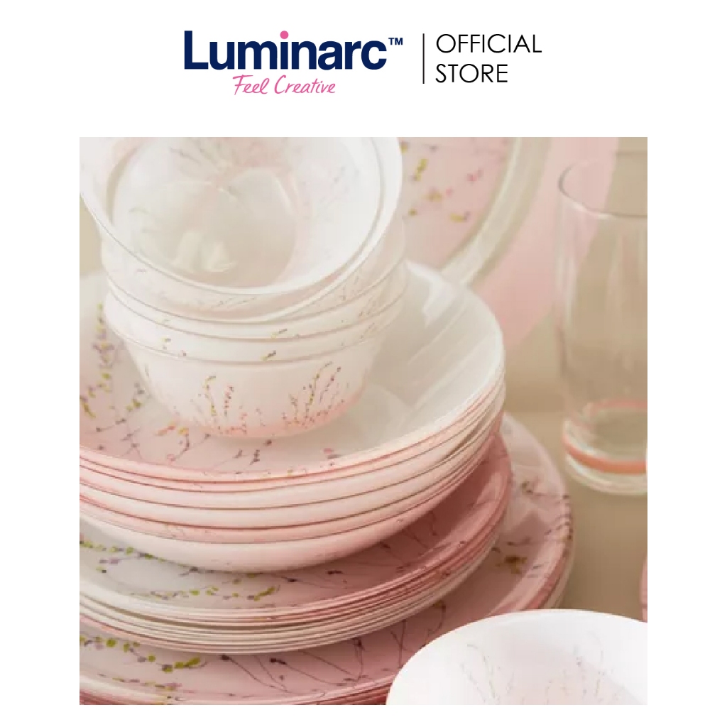 Luminarc 46Pcs Trompette Jumbo Dinner Set - Pink (46 Pieces) [Model ...