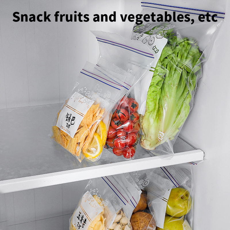 🏠 Transparent Zip Lock Food Freezer Bag Resealable Storage Zipper Bag ...