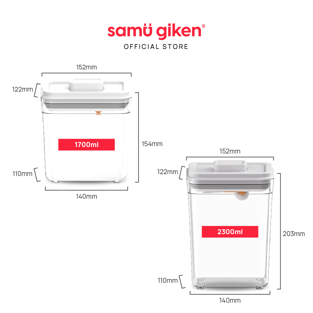 Samu Giken Bekas Simpanan Kedap Udara(Lutsinar / UV) | Air Tight Container(TRANSPARENT/UV ...