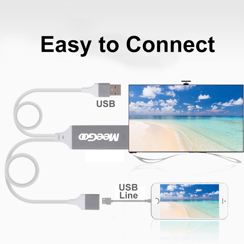 3IN1 USB Universal Mirascreen HDMI Same Screen Adapter Cable Phone ...
