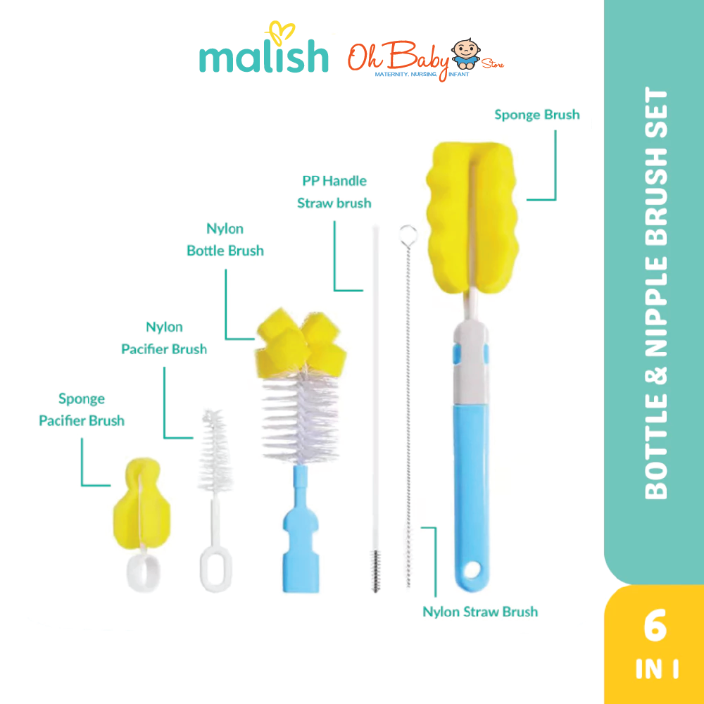 Malish Bottle & Nipple Brush Set | Shopee Malaysia