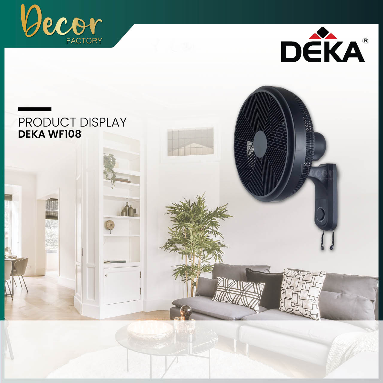 🔥NEW2024🔥 DEKA Fan DEKA WF108 WF208R 16" Wall Fan Ball Bearing Motor ...