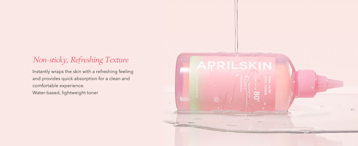 APRILSKIN Pink Aloe Vitamin C Brightening Toner | Soothing | Daily ...