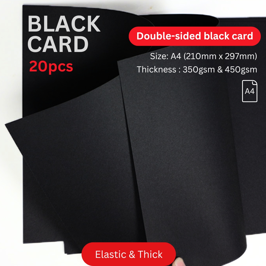 350/450GSM A4 Size Black Card / Kad Hitam (20'S) | Shopee Malaysia