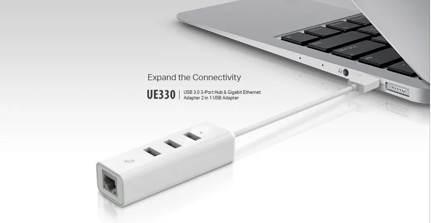 TP-Link UE330 USB 3.0 3-Port Hub & Gigabit Ethernet Adapter 2 in 1 USB ...