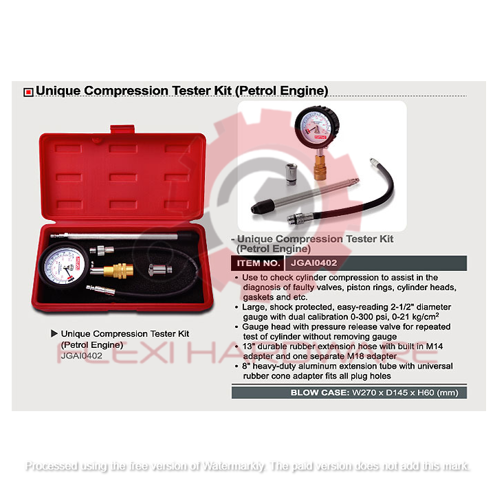 TOPTUL 4pcs Unique Compression Tester Kit Petrol Engine JGAI0402 ...