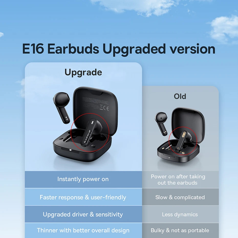 Baseus E16 True Wireless Earbuds TWS 5.3 Bluetooth with IPX4 Waterproof ...