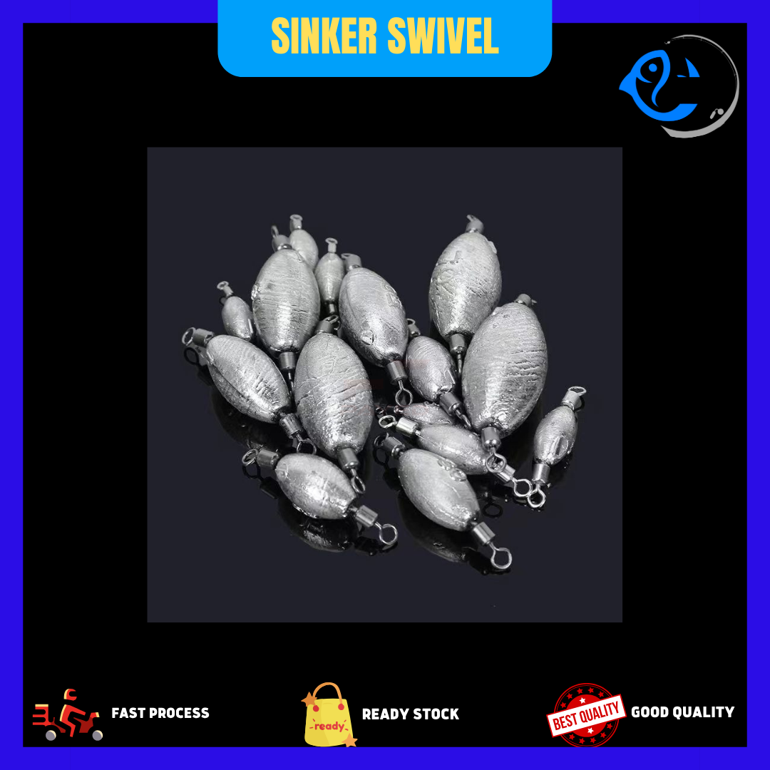 Batu Ladung Hidup (SET) Olive Lead Sinker per set (Jenis Biasa, Getah ...