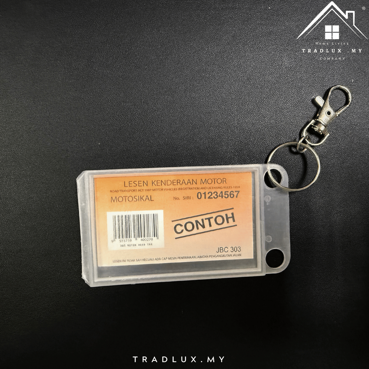 Tradlux Motorcycle roadtax holder with key chain Motor Road Tax Cover ...