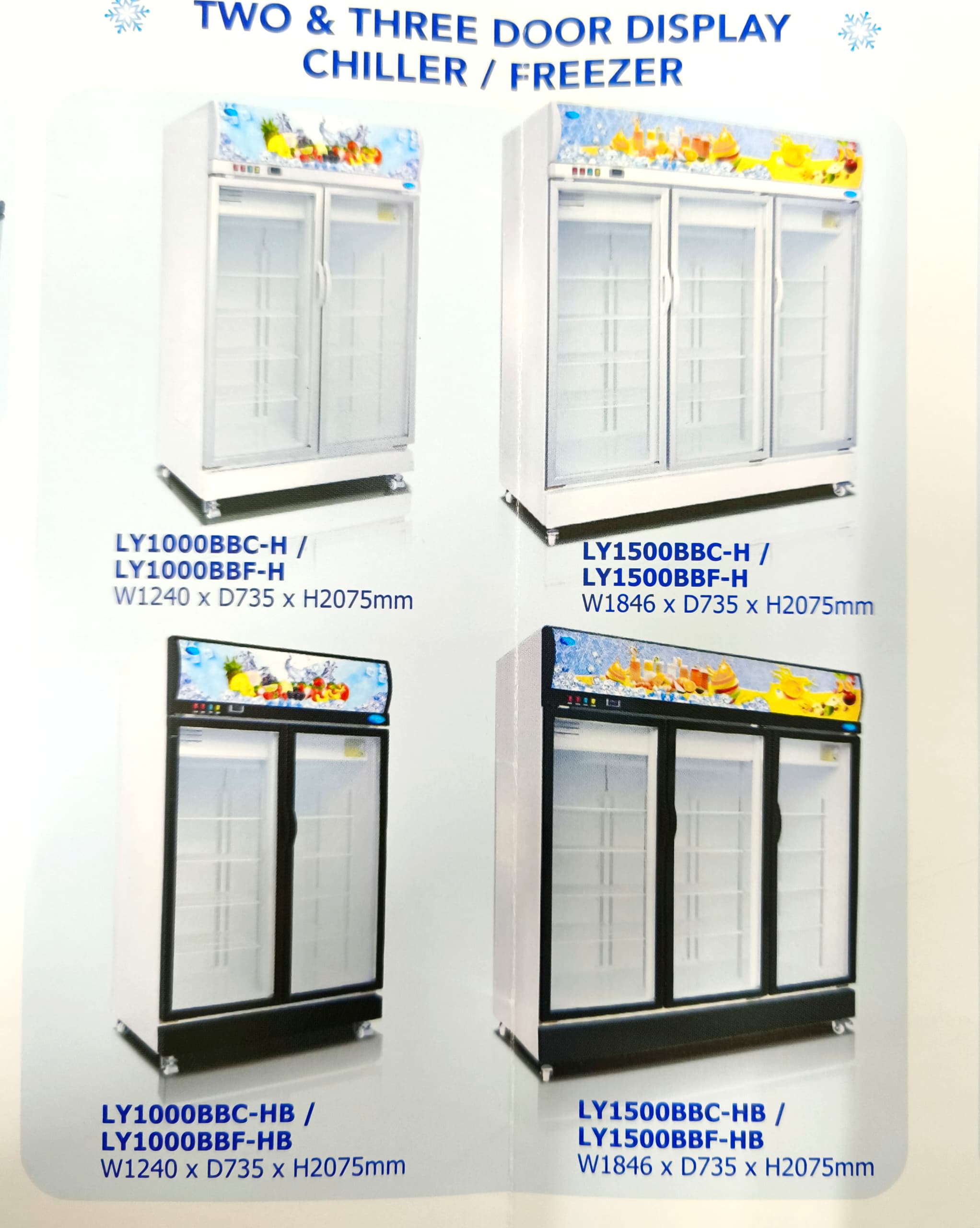 [PRE ORDER] SNOW Display Chiller (923L / 1414L) LY1000BBC-H/HB ...