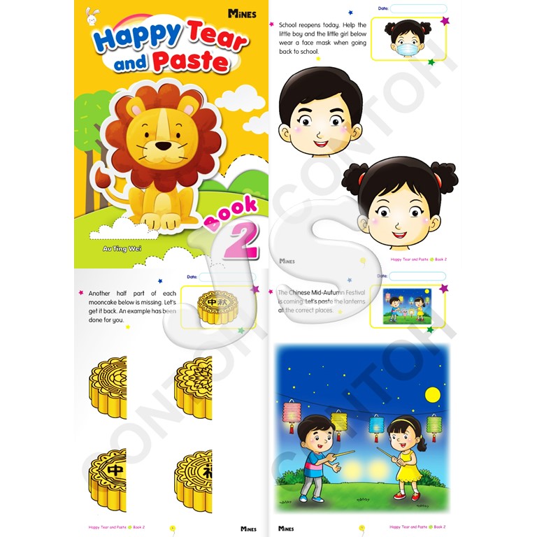 HAPPY TEAR CUT AND PASTE BOOK 1 2 3 4 (Learning Book Preschool ...