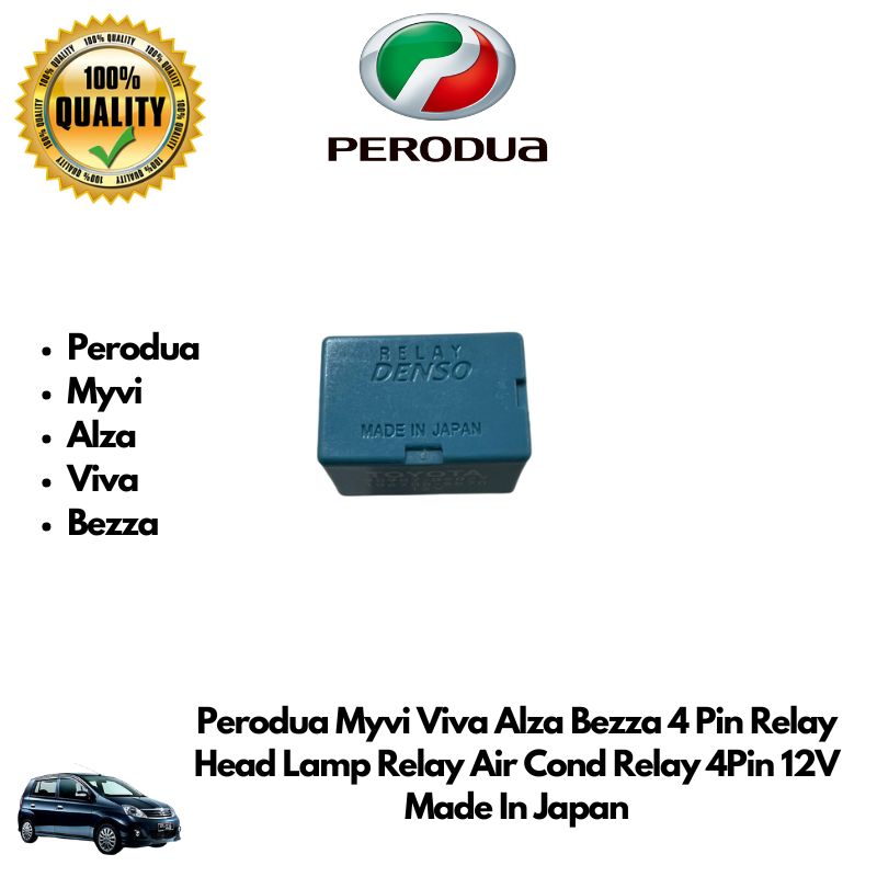 Perodua Myvi Viva Alza Bezza Denso 4 Pin Relay Head Lamp Relay Air Cond ...