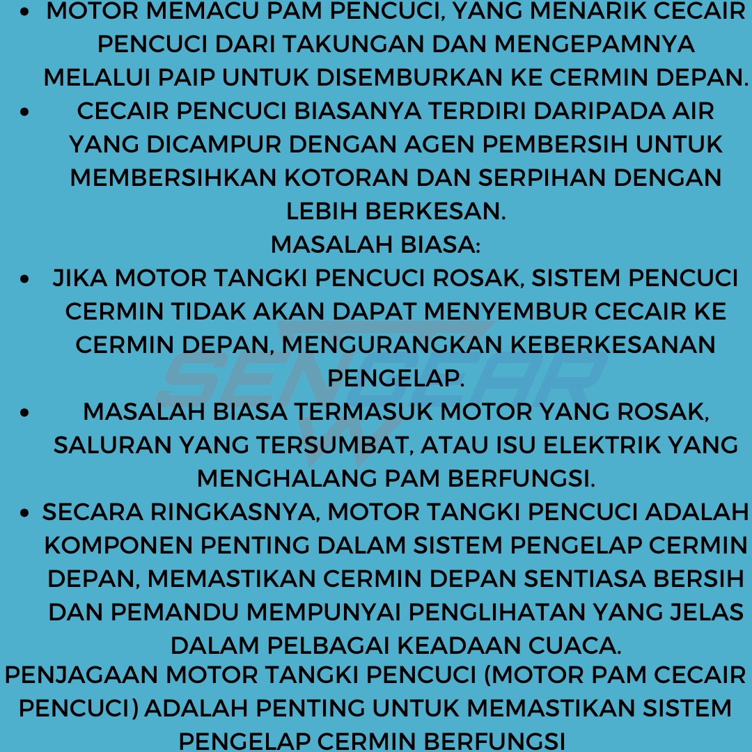 XTRAIL T30 CEFIRO A32 A33 SERENA C23 C24 WINDSCREEN WASHER WIPER WATER ...