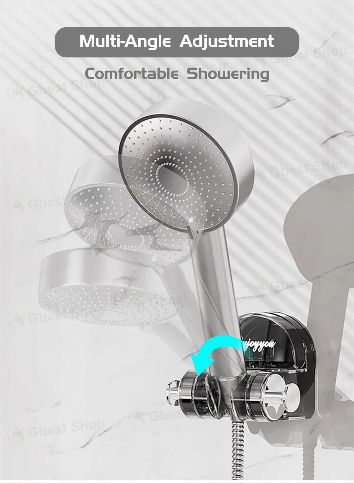 Nordic shower head holder Showerhead Bracket No Punching Suction Cup ...