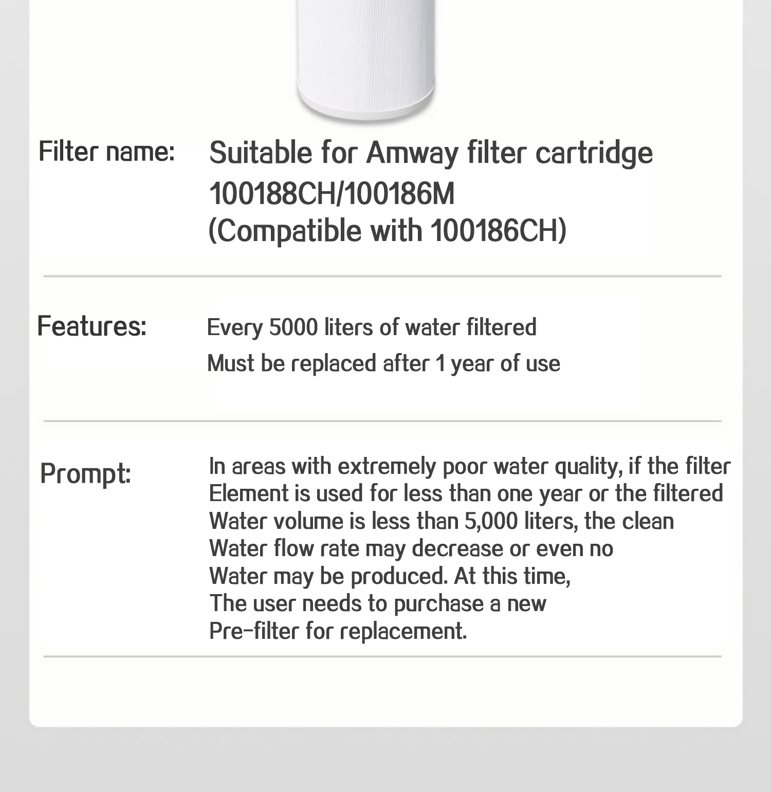 (Fast Delivery) AMWEAY eSpring Cartridge Water Purifier water filter ...