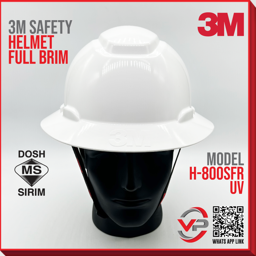 3M™ SECURE FIT™ FULL BRIM HARD HAT H-800SFR-UV SAFETY HELMET YELLOW/RED ...
