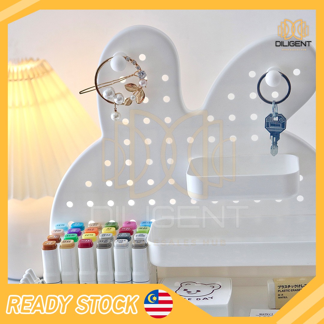 【D361 READY STOCK】Rabbit Style Hanging Wall Board Wit Storage Box ...