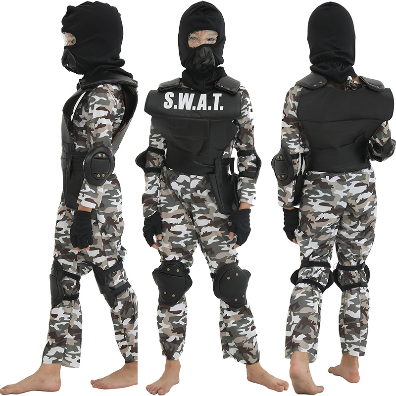MYLITTLELASS Children Adult Swat Role Play Officer Dress Up Costume ...