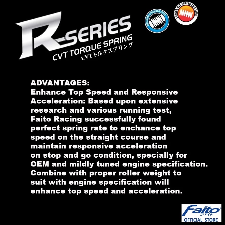 Spring Torque CVT PCX150 NMAX NVX155 1500RPM CVT Torque Spring R-Series ...
