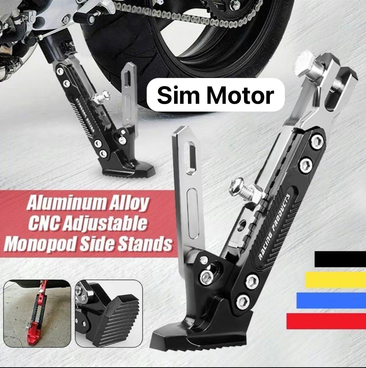 CARBON UNIVERSAL TITANIUM SIDE STAND SINGLE SPRING TONGKAT MOTOR LC135 ...