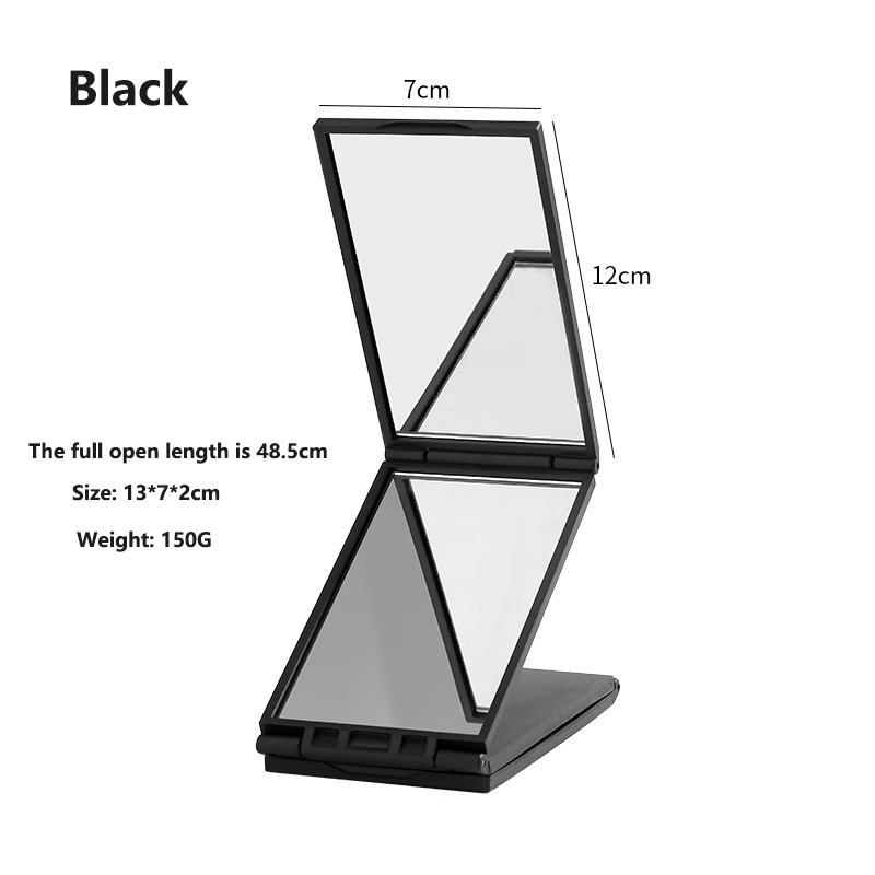 Multi-angle portable makeup mirror 360° rear view mirror can see the ...