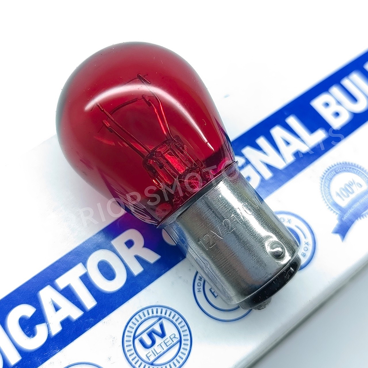 MOTORCYCLE TAIL LAMP BULB [AUTO] REAR BULB (1PC) S25 12V 21/6W (RED ...
