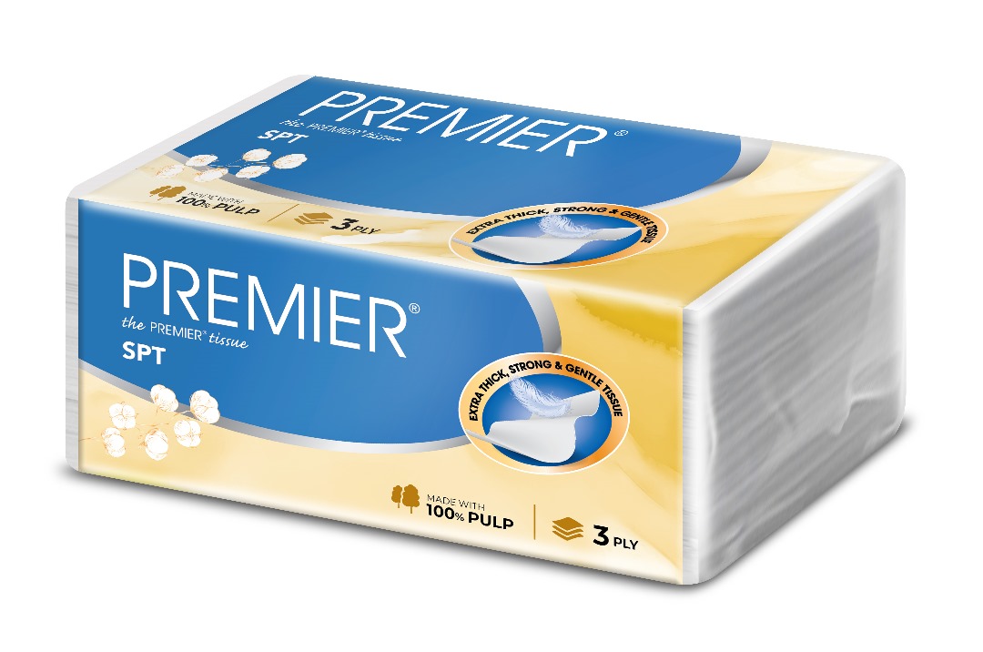 Premier Single Pull Tissue (SPT) 3 PLY (140 Gram x 6 Packets) | Shopee ...