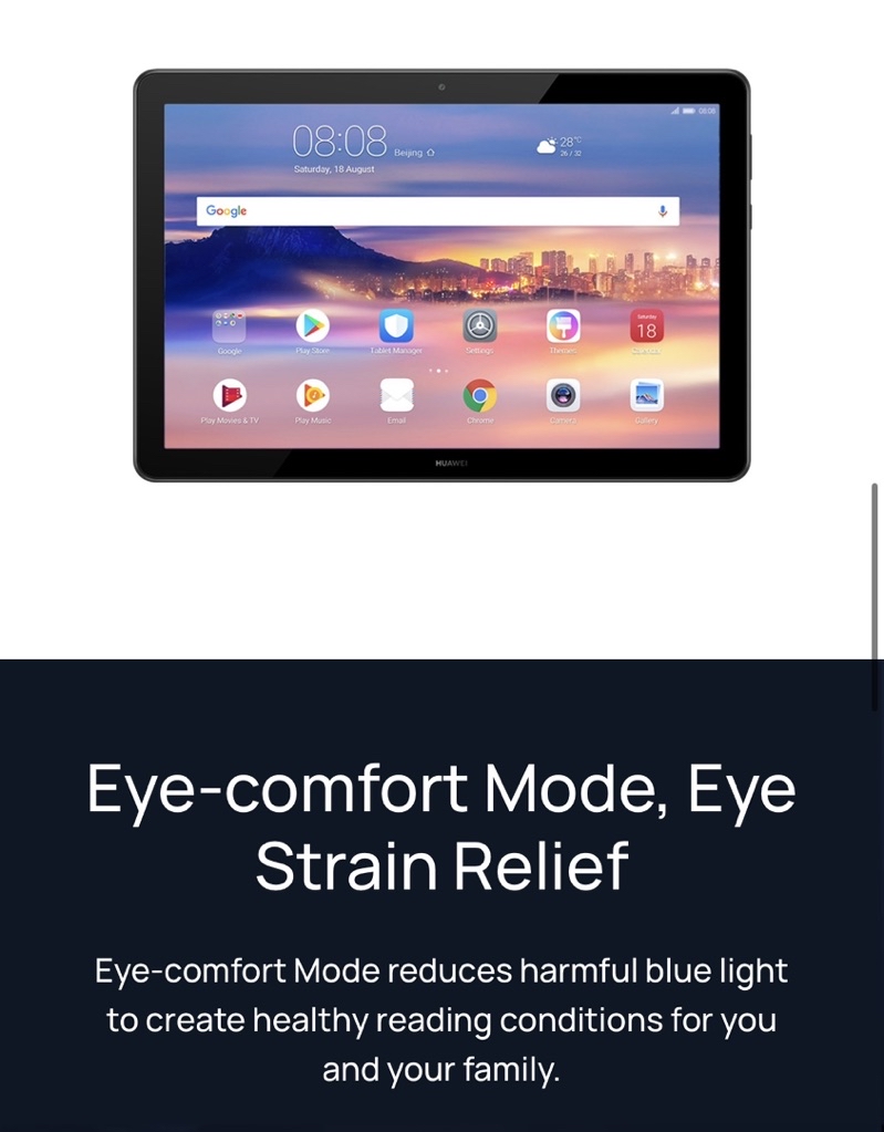 Huawei Mediapad T5/T3 10.1Inch Full Size Full-HD Vivid Display Tablet ...