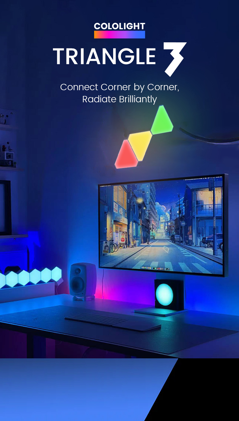 COLOLIGHT TRIANGLE Extension 3 Light Panels Starter Kit Creative Smart ...