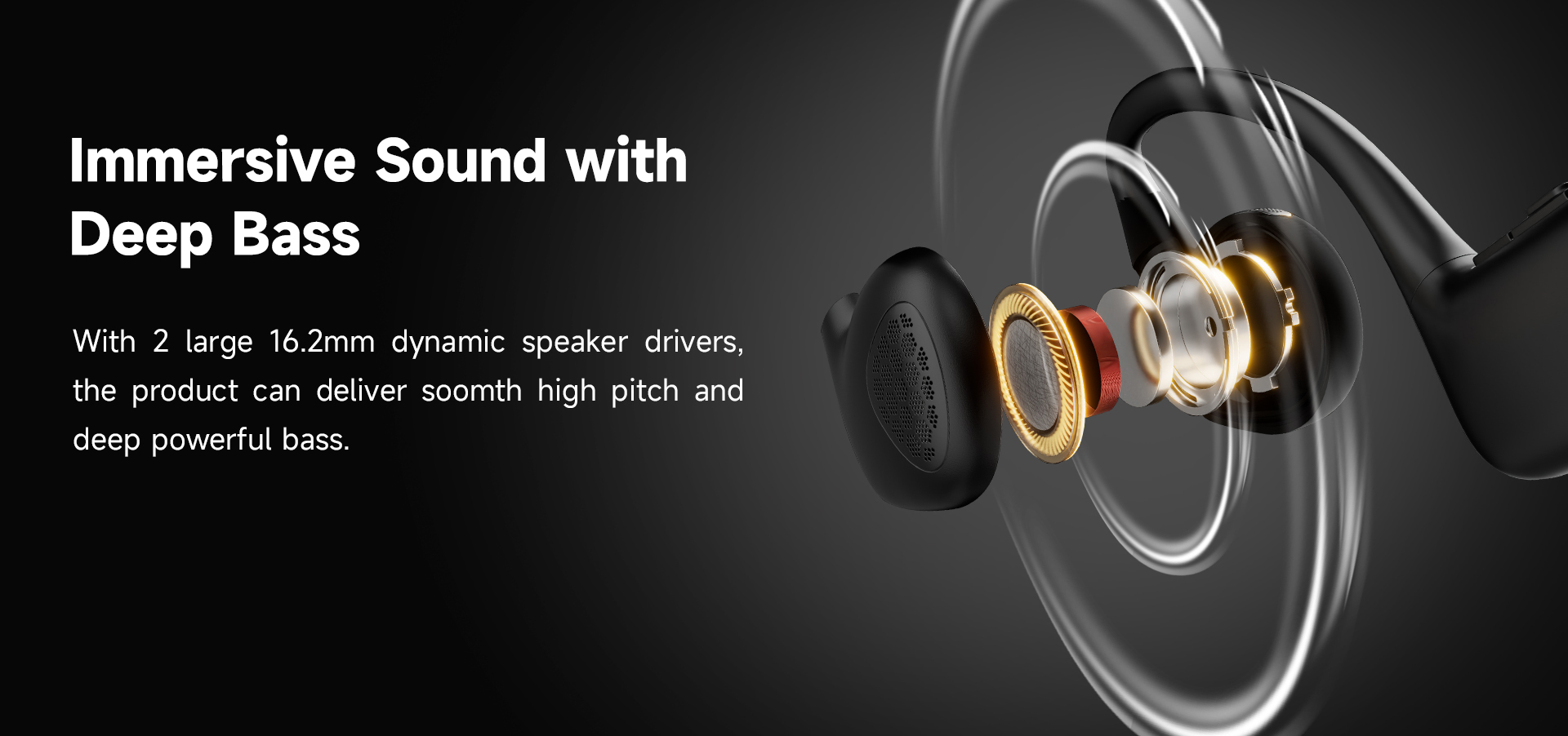EDIFIER COMFO RUN OPEN EAR WIRELESS BLUETOOTH SPORT HEADPHONES WITH PEDOMETER STEP COUNT/ IP55 ...