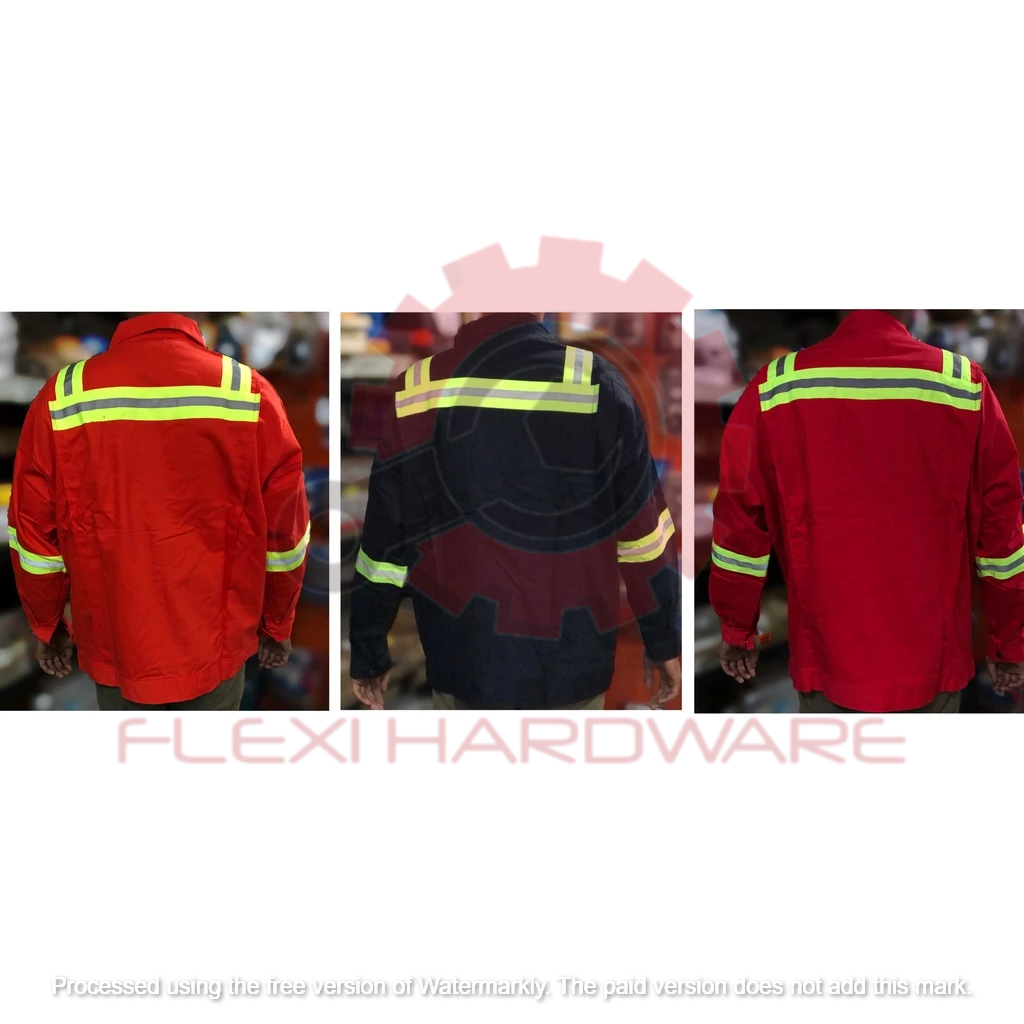 M-Safe Pre Shrunk Cotton Safety Work Jacket With Reflector Size M L XL ...
