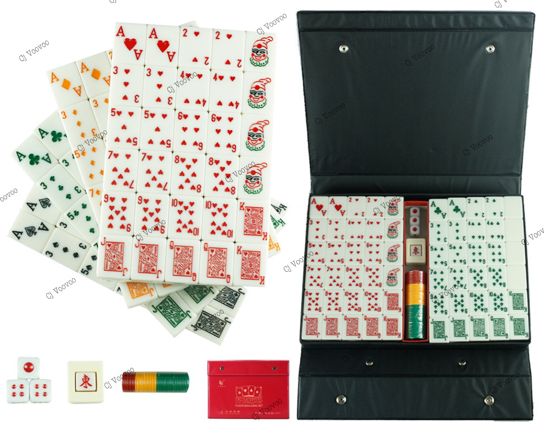Rummy Lami Cinami Mahjong Plain White Poker XL 4 Players High Quality ...