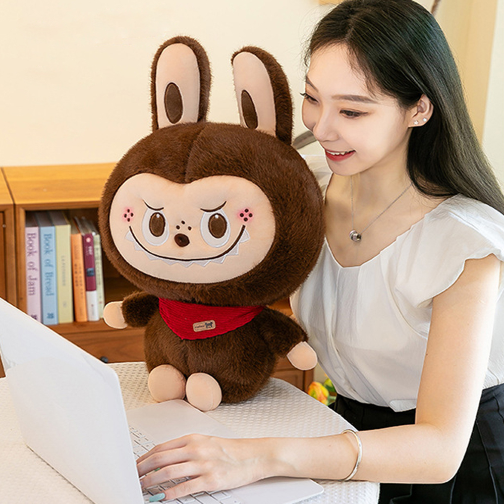 LABUBU Soft Doll Big Cartoon Complete Plush Skin Bear Trendy Stuffed ...