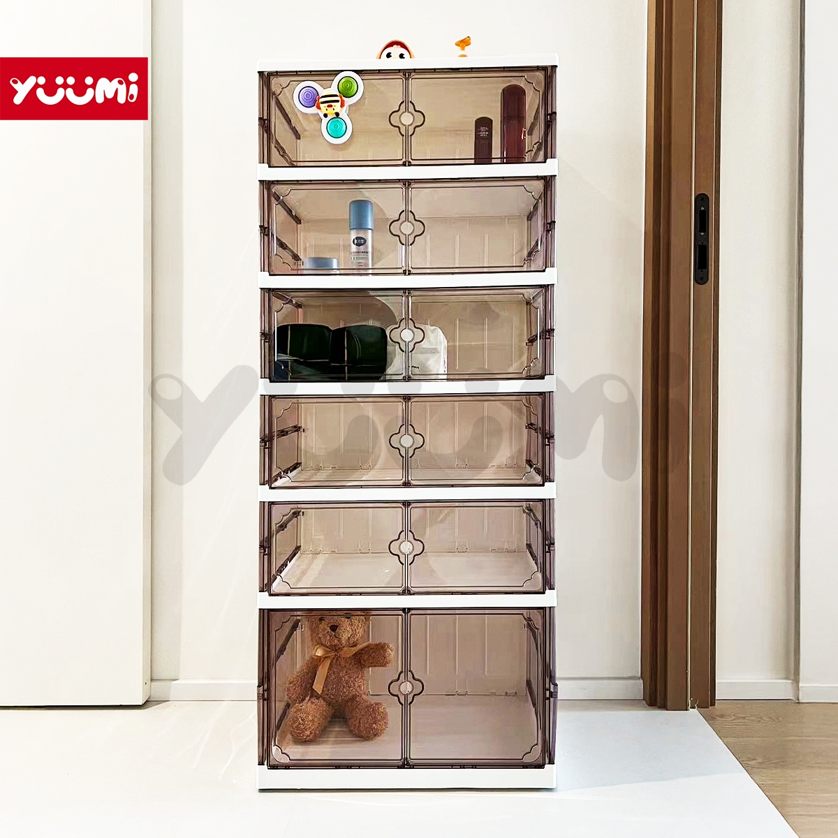 Yuumi install-free foldable transparent HD arcylic display shoe box ...