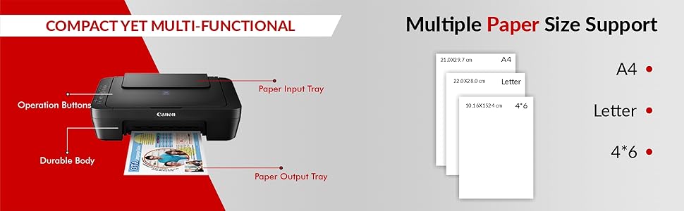 Canon PIXMA E470 Compact Wireless All-In-One Multifunction Printer ...