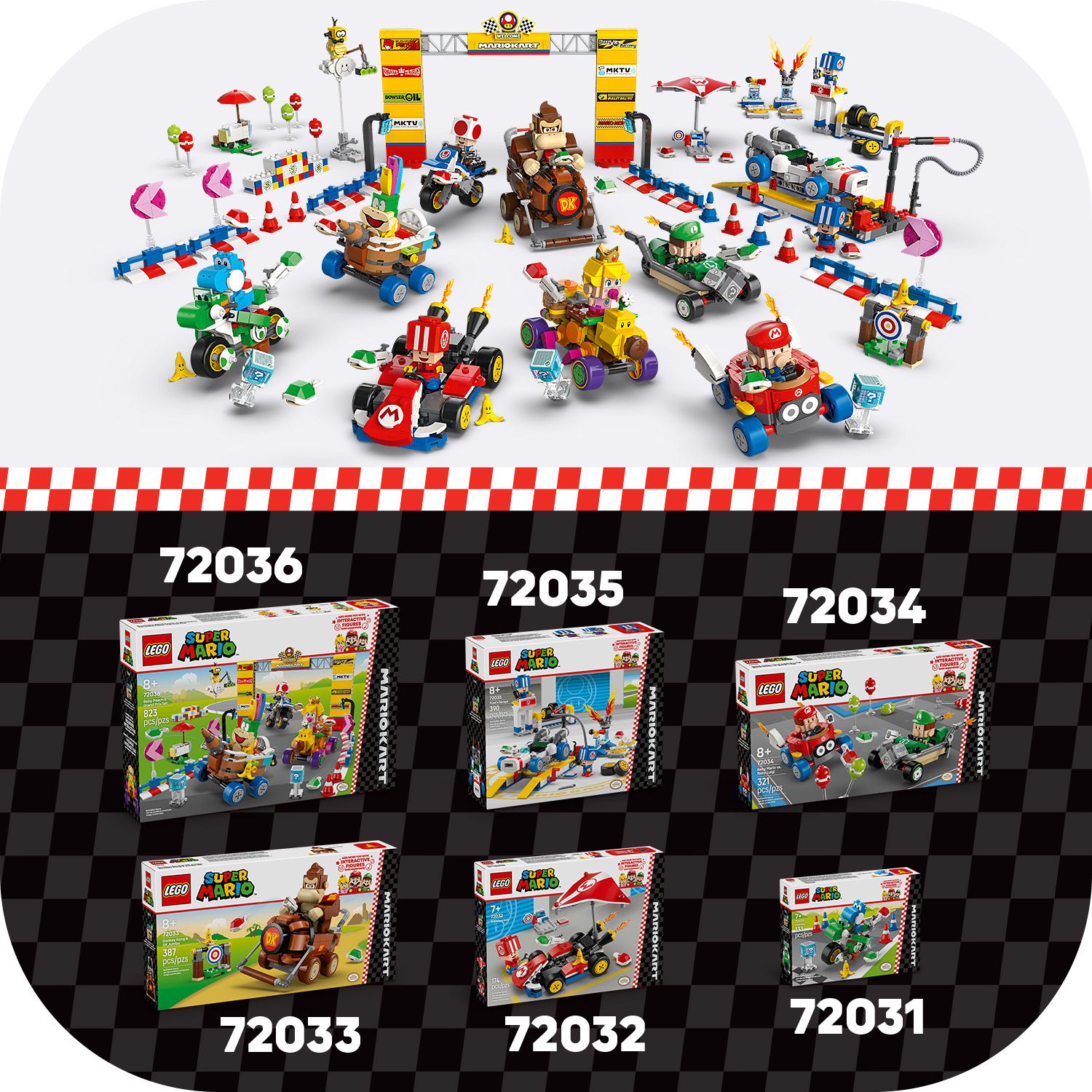 LEGO Super Mario 72034 Mario Kart – Baby Mario vs. Baby Luigi (321 ...