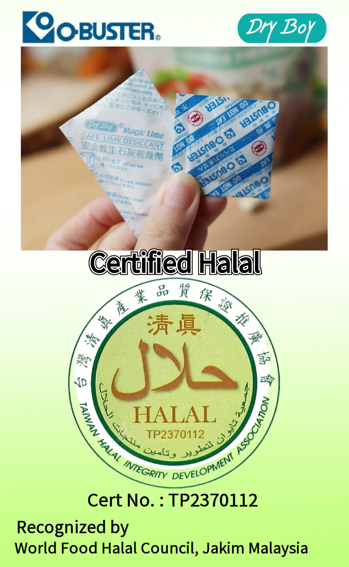 O-BUSTER Halal Certified Oxygen Absorber FT30/FT50/FT100/FT200 Oxygen ...