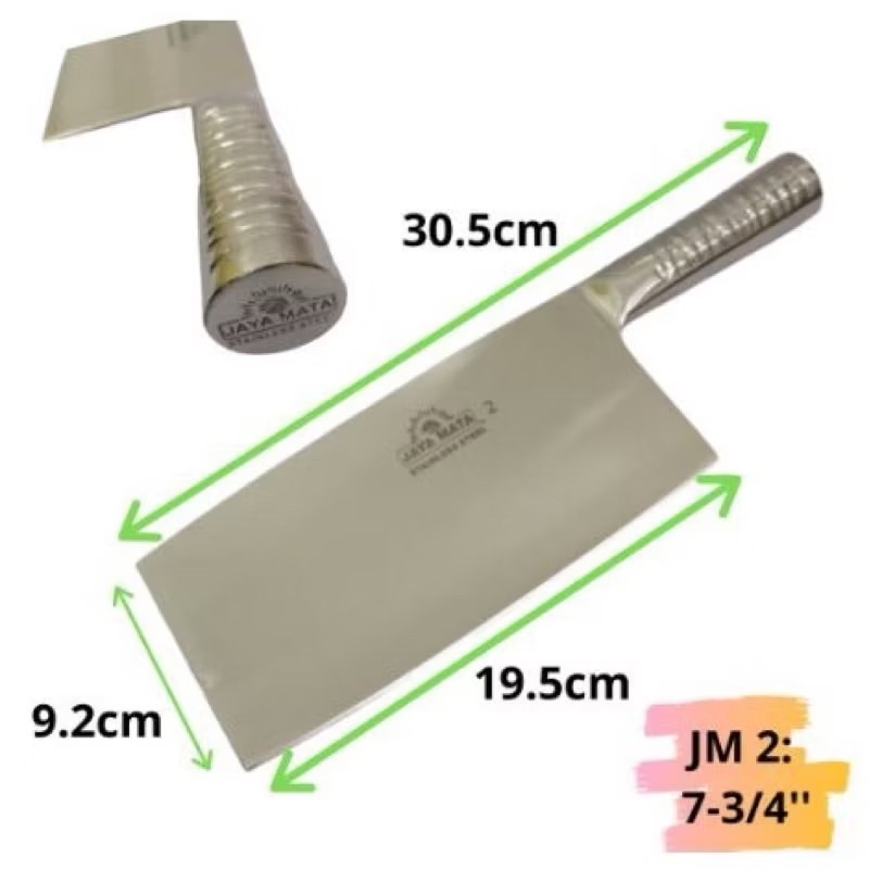 Mk.wares Jaya mata Stainless Steel Cleaver Knives JM1/JM2/JM3&Jm4/PARANG SERBAGUNA/Pisau ...