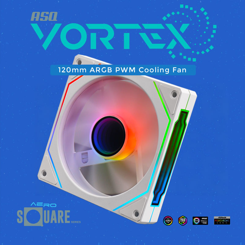 Slevflow ASQ Vortex PWM aRGB 12CM Casing Fan - Forward/Reverse - Black/White (4 Models) | Shopee ...