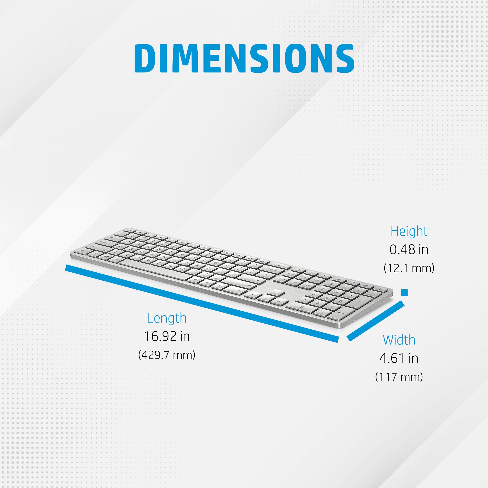 HP 970 Programmable Wireless Keyboard - 3Z729AA ( Bluetooh/Wireless ...