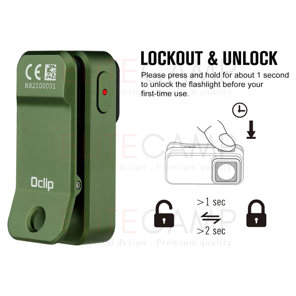 Olight Oclip & oclip Pro Rechargable EDC Flashlight White & Red Light ...
