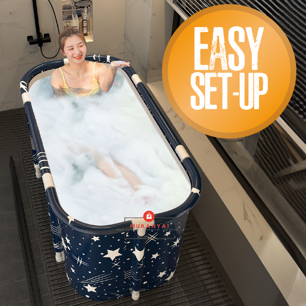 Foldable Bath tub Tab mandi lipat dewasa mudah alih Folding adult kids ...