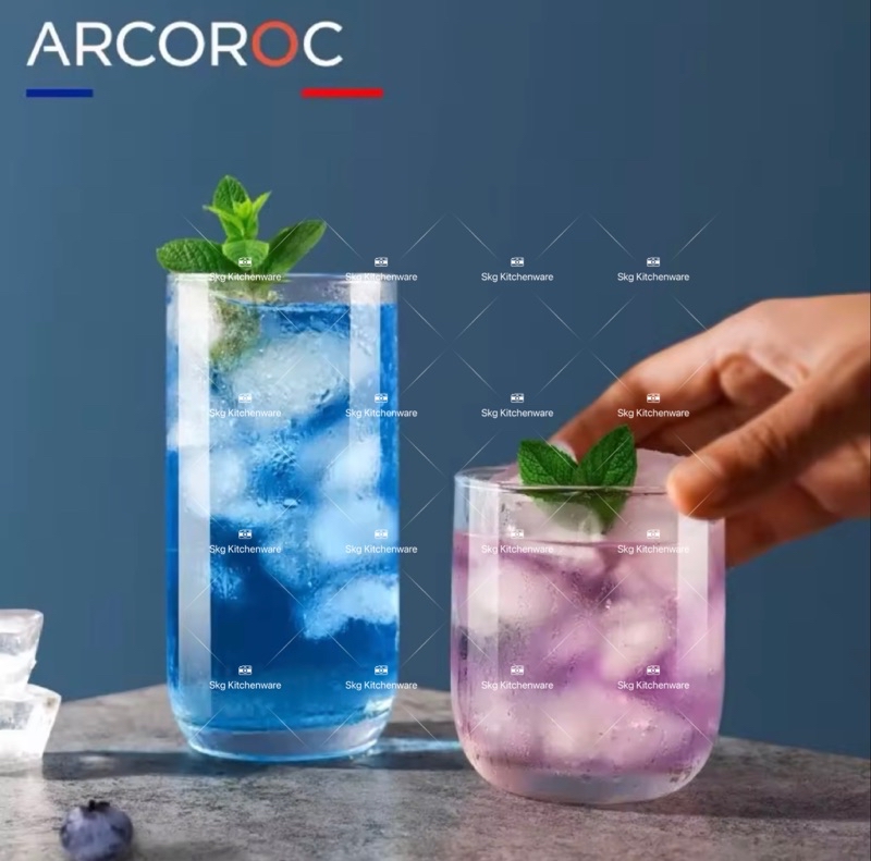 Arcoroc Elisa Series Tempered Hi Ball Juice Glass Whisky Wine Rock ...