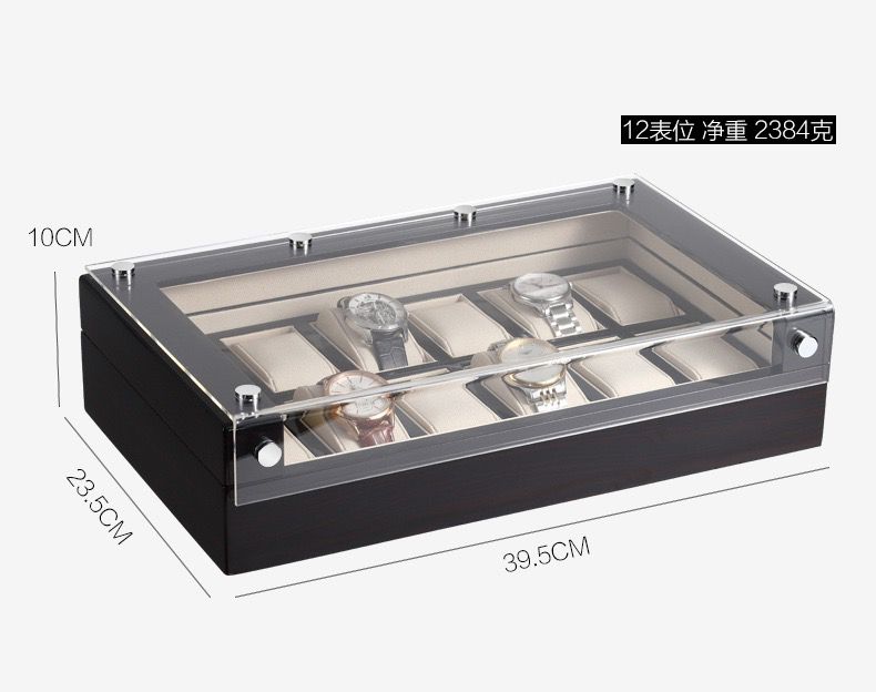 Ezego High-end fully open glass wooden watch box European style watch ...