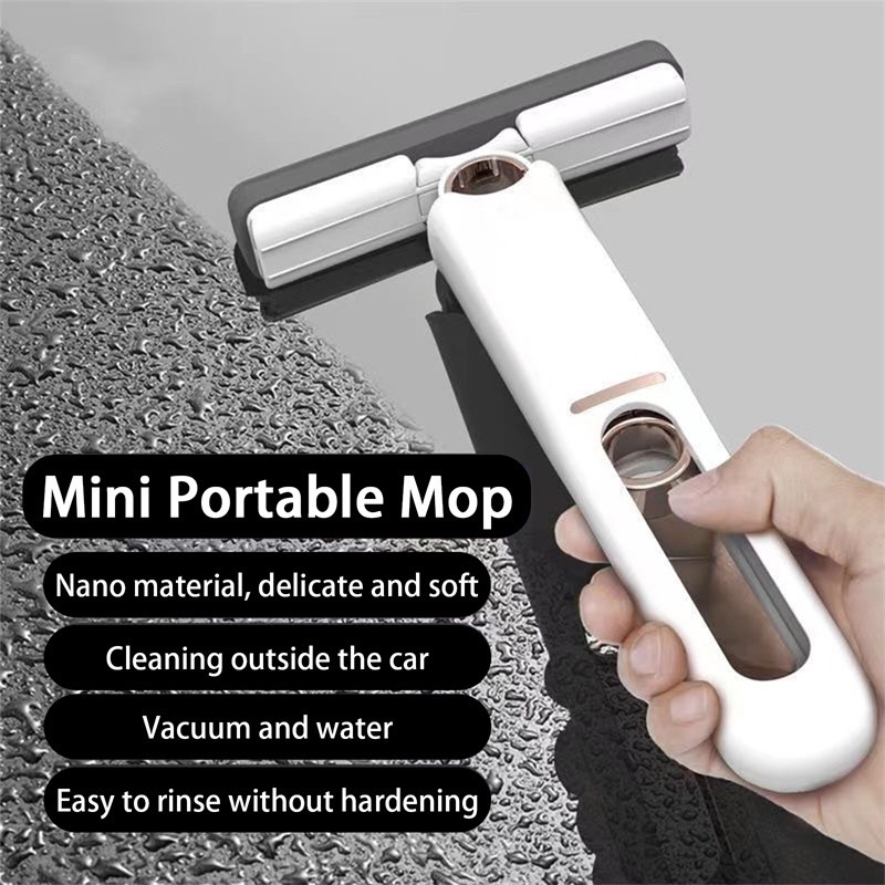 Mini Squeeze Cleaning Mop – Portable Sponge Mop for Car, Desk ...