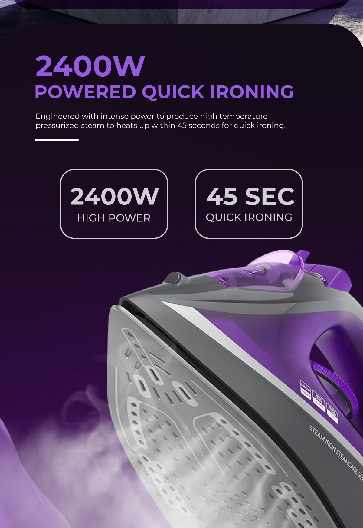 PerySmith Steam Iron Steamcare Series E100 | Shopee Malaysia