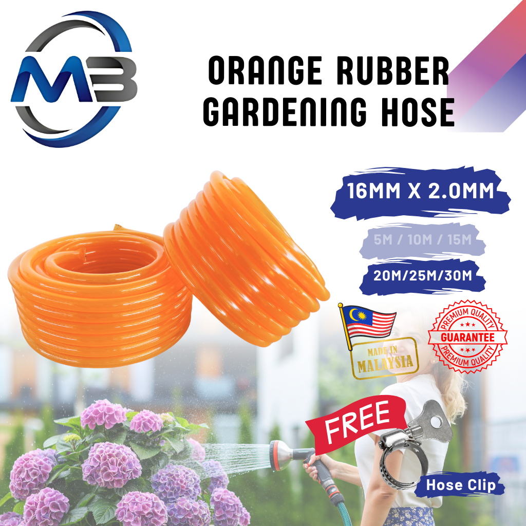 Orange Garden Hose Rubber Hose High Quality 2.0mm / 2mm Thickness FOC ...