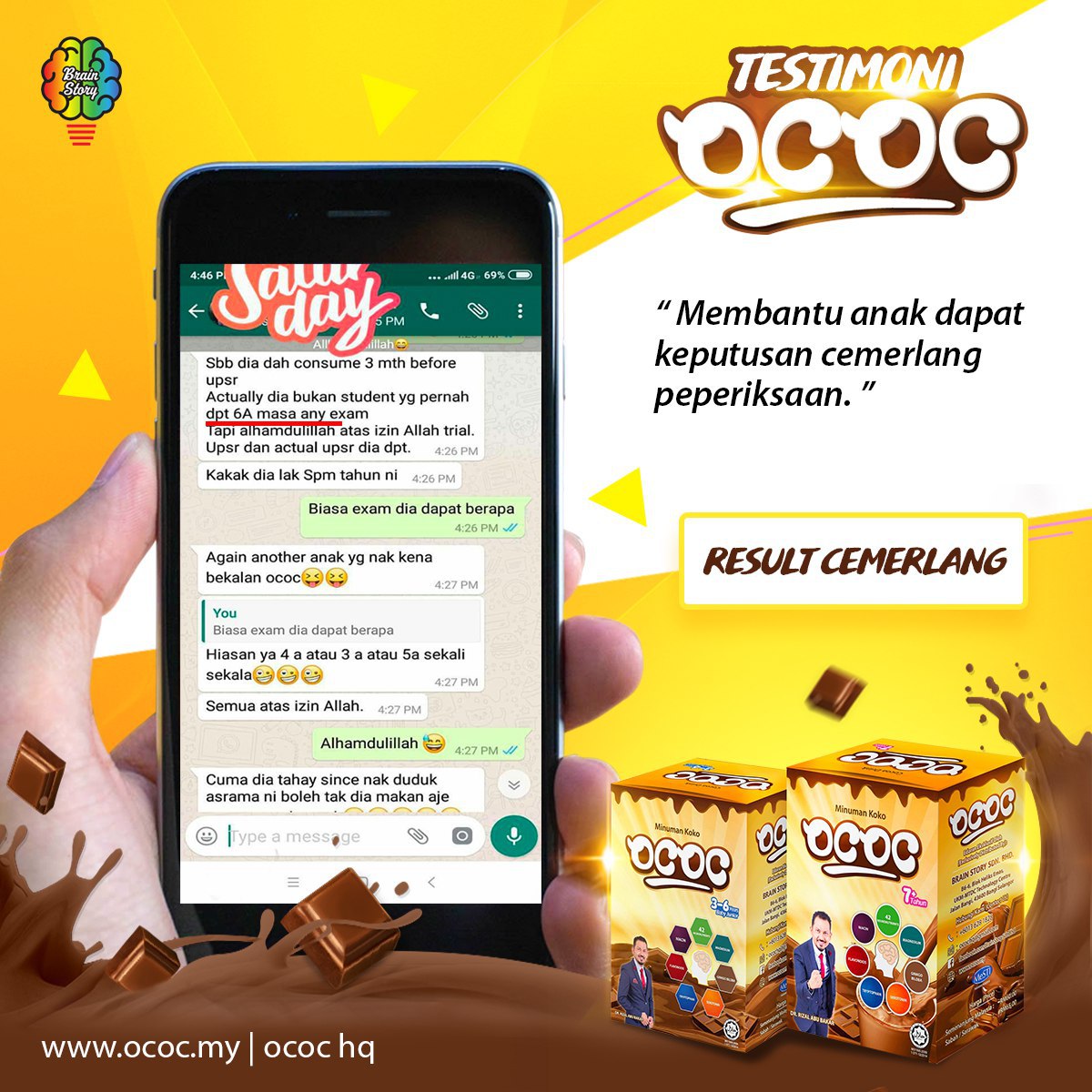 [Ready Stok] Family Pack OCOC / Kombo Merah Ococ Dr Rizal / Minuman Coklat / Anak Fokus / Otak ...