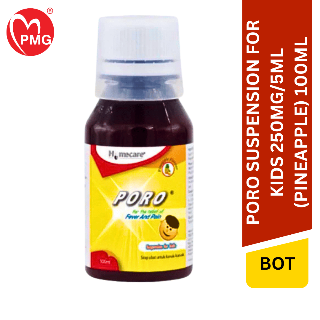 [PMG PHARMACY]Poro Suspension For Kids 250mg/5ml (PINEAPPLE) 100ml ...