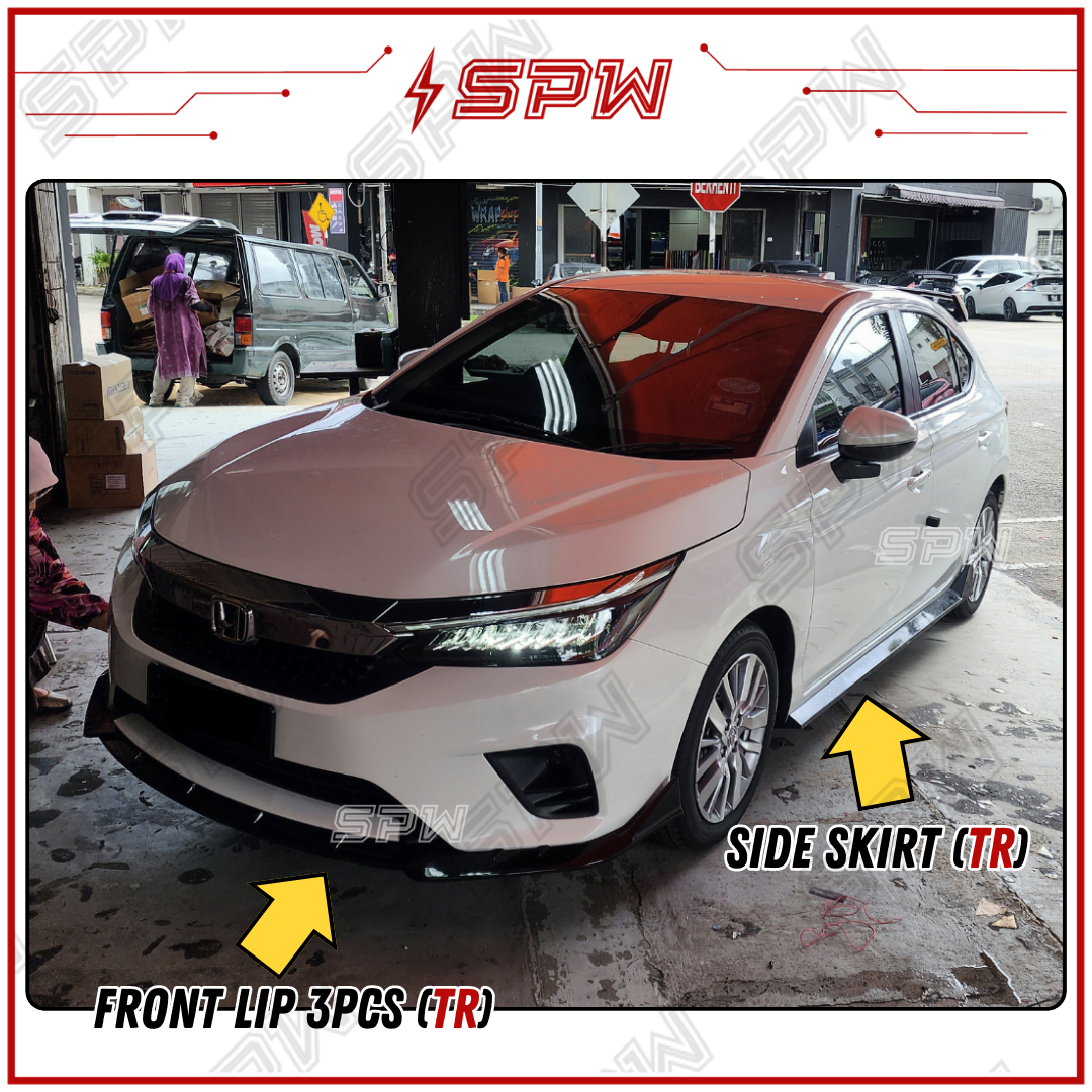 Honda City HATCHBACK (2020-2023) BODYKIT Front Bumper Lip Side Skirt ...